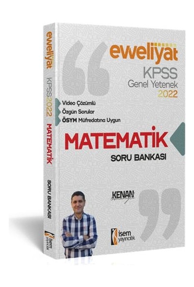 Isem Yayıncılık 2022 Kpss Evveliyat Lisans Genel Yetenek Matematik Video Çözümlü Soru Bankası Isem Yayıncılık 2022 Kpss Evveliyat Lisans Genel Yetenek Matematik Video Çözümlü Soru Bankası