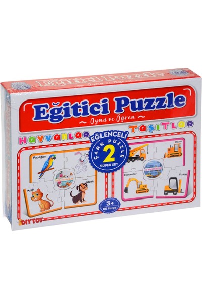 Dıytoy 7196 Dıytoy Çark Puzzle Hayvanlar