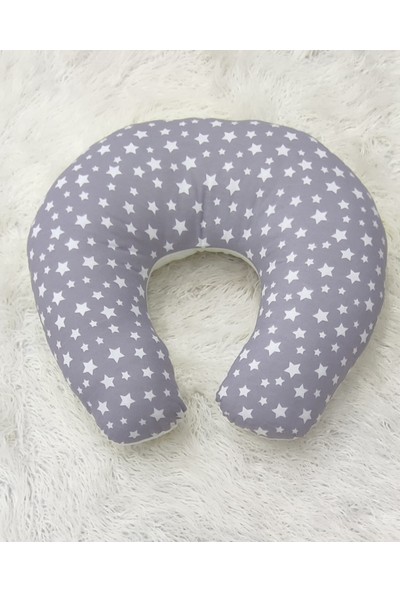 mordesign Çift Taraflı Emzirme Yastığı / Bebek Destek Minderi, %100 Pamuklu Kumaş, Stars Desen, Gri mordesign Çift Taraflı Emzirme Yastığı / Bebek Destek Minderi, %100 Pamuklu Kumaş, Stars Desen, Gri
