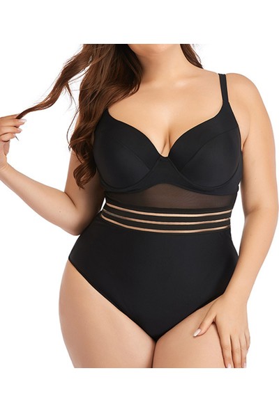 Farfi Push Up Kolsuz Beachwear Yüksek Bel Tatil Için Tek Parça Mayo (Yurt Dışından)