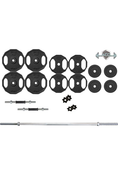 80 kg Döküm Halter Dambıl Set