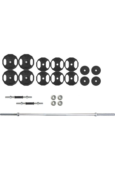 90 kg Döküm Ağırlık Halter Dambıl Seti