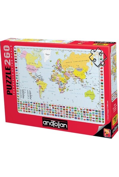 Anatolian Puzzle 3319 Anatolian Dünya Haritası / 260 Parça Puzzle Anatolian Puzzle 3319 Anatolian Dünya Haritası / 260 Parça Puzzle