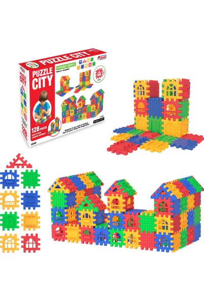 Fen Toys 03703 Dede, Puzzle City 128 Parça Fen Toys 03703 Dede, Puzzle City 128 Parça