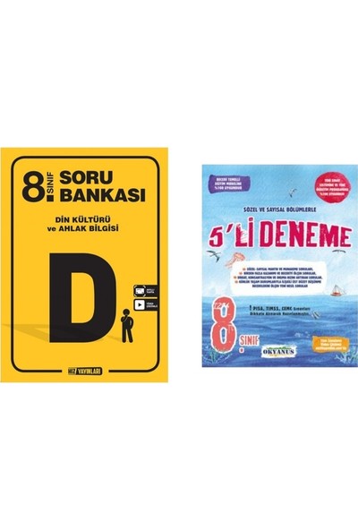 Hız Yayınları 8.sınıf Din Kültürü Soru Bankası ve Okyanus Yayınları 8.sınıf LGS 5 Li Deneme Hız Yayınları 8.sınıf Din Kültürü Soru Bankası ve Okyanus Yayınları 8.sınıf LGS 5 Li Deneme