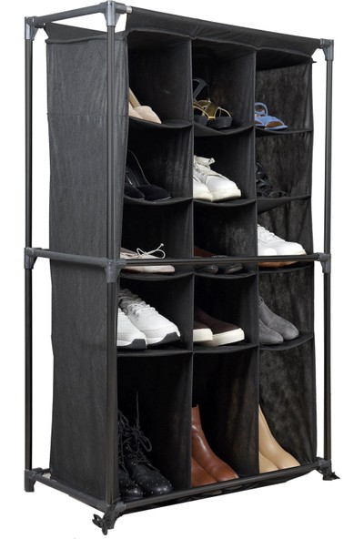 Lerato 15 Gözlü Bez Ayakkabı Dolabı Çok Amaçlı Bez Organizer