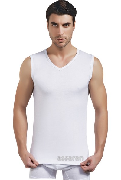 Assaran 0-Kol V-Yaka Atlet %100 Pamuk