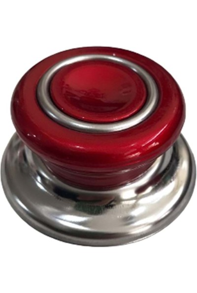 Doğuş Mutfak Kırmızı Tüm Tencere Tava Kapaklarına Uygun Bagalit Tepe Cam Tencere Kapağı Kulpu