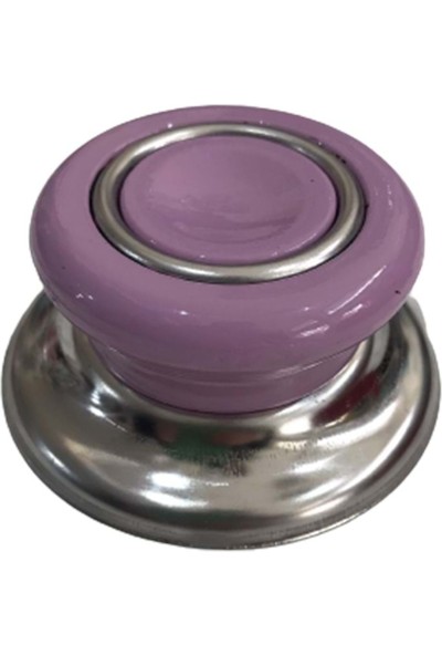 Doğuş Mutfak Lila Tüm Tencere Tava Kapaklarına Uygun Bagalit Tepe Cam Tencere Kapağı Kulpu