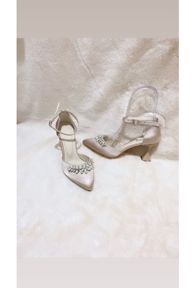 Ladieshoe Karnıyarık Ten Taşlı