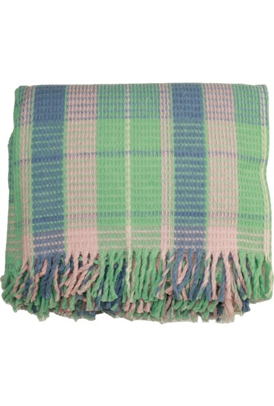 Ilgın Home Ekose desenli pamuklu tek kişilik 150 x 200 cm. Battaniye