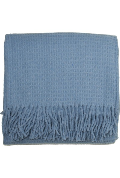 Ilgın Home Düz desenli pamuklu tek kişilik 150 x 200 cm battaniye