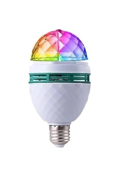 Mobgift Disko Ampulü LED Işıklı 360° Dönen Döner Başlıklı Duylu Lamba (16 Renkli) Mobgift Disko Ampulü LED Işıklı 360° Dönen Döner Başlıklı Duylu Lamba (16 Renkli)