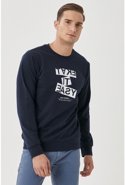 AC&Co / Altınyıldız Classics Standart Fit Günlük Rahat Bisiklet Yaka Spor Sweatshirt