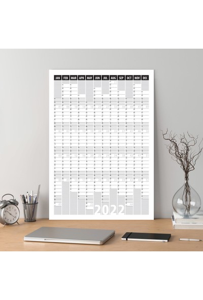 2022 Yıllık Planlayıcı Duvar Takvimi 35X50 cm Siyah Çizgili 2022 Yıllık Planlayıcı Duvar Takvimi 35X50 cm Siyah Çizgili