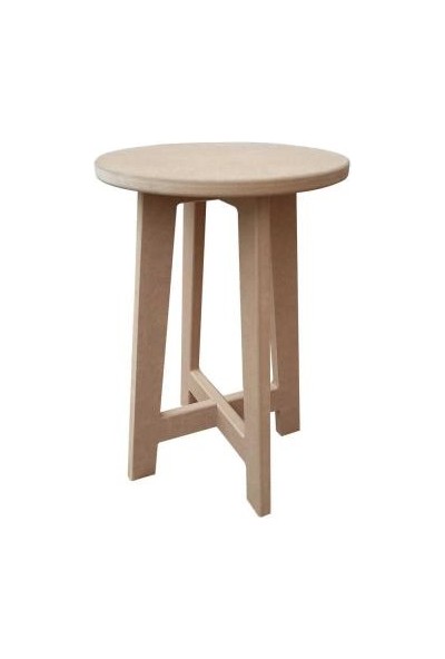 Ahşap Hobi Evi Yuvarlak Tabure Orta Boy 30X30X45 Ahşap Hobi Evi Yuvarlak Tabure Orta Boy 30X30X45