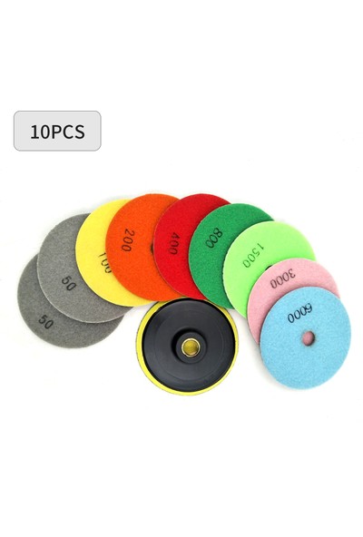 Mbw 10 Parça Set Elmas Parlatma Pedleri 4 Inç Islak / Kuru (Yurt Dışından)