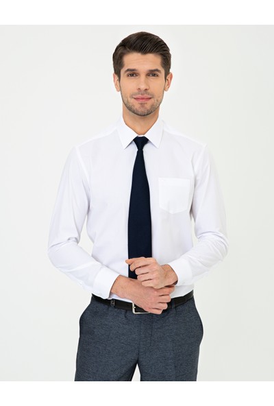 Pierre Cardin Beyaz Regular Fit Gömlek 50243791-VR013