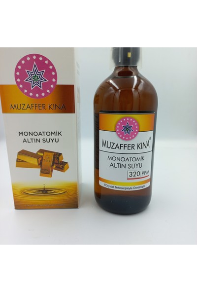 Muzaffer Kına Monoatomik Altın Suyu 320 Ppm 500 ml Muzaffer Kına Monoatomik Altın Suyu 320 Ppm 500 ml