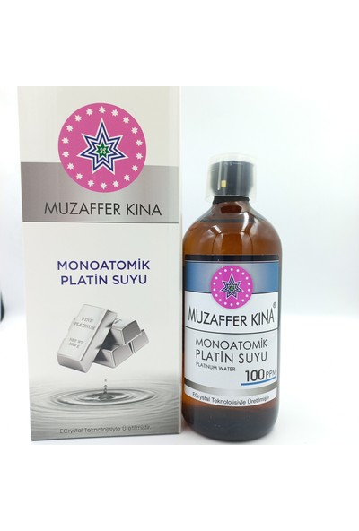 Muzaffer Kına Monoatomik Platin Suyu 100 Ppm 500 ml Muzaffer Kına Monoatomik Platin Suyu 100 Ppm 500 ml
