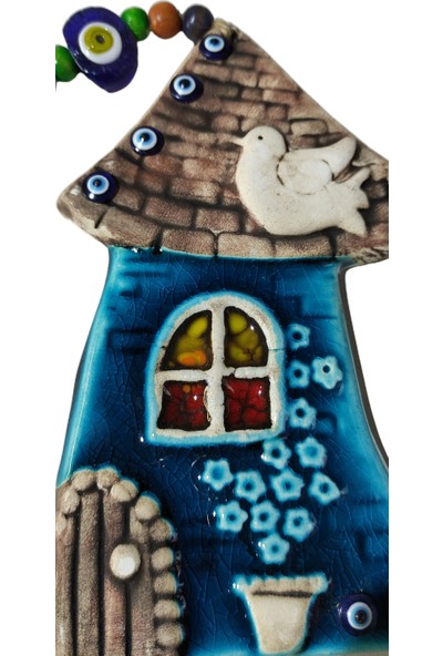 Nimblee Shop Nimbleeshop Turkuaz Renkli Ev ve Kuş Motifli El Yapımı Duvar Süsü M-3 Nimblee Shop Nimbleeshop Turkuaz Renkli Ev ve Kuş Motifli El Yapımı Duvar Süsü M-3