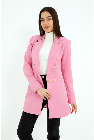 VprModa Omuzları Vatkalı Önü Çıtçıtlı Atlas Kumaş Kadın Blazer Ceket VprModa Omuzları Vatkalı Önü Çıtçıtlı Atlas Kumaş Kadın Blazer Ceket