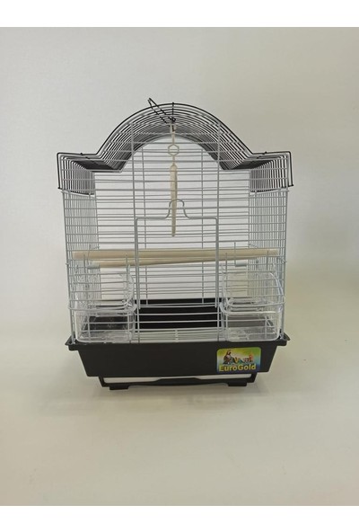 Eurogold 1103A Kanarya Muhabbet Kuşu İçin Kuş Kafesi 30 x 23 x 39 cm cm Siyah