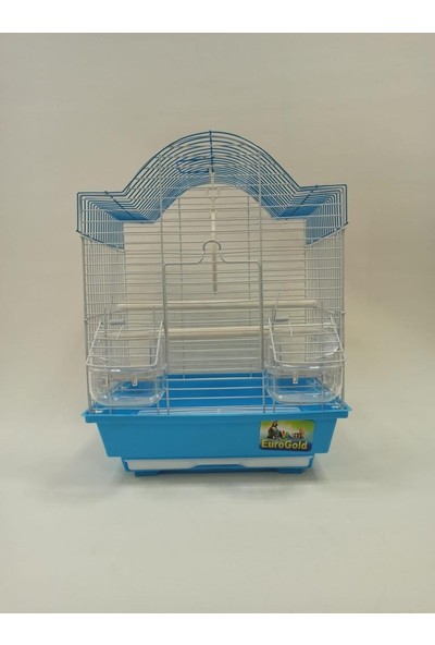 Eurogold 1103A Kanarya Muhabbet Kuşu İçin Kuş Kafesi 30 x 23 x 39 cm cm Mavi