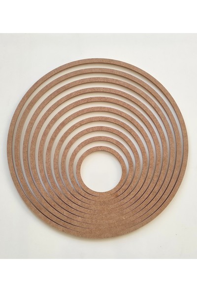 Dekolobi 10 Lu Ham Mdf Vidasız Kasnak Makrome Nakış Düş Kapanı 6 mm