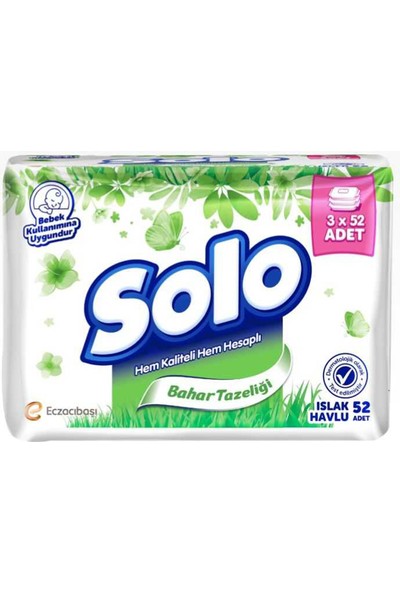 Solo Islak Havlu 3 x 52'li Solo Islak Havlu 3 x 52'li