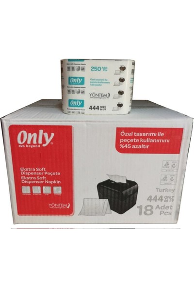 Only Masaüstü Dispenser Peçete 200'LÜ x 18 Only Masaüstü Dispenser Peçete 200'LÜ x 18
