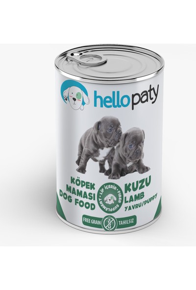 Hello Paty Yavru Kuzu Etli Yaş Konserve Köpek Maması 24 Adet- 415 gr Hello Paty Yavru Kuzu Etli Yaş Konserve Köpek Maması 24 Adet- 415 gr