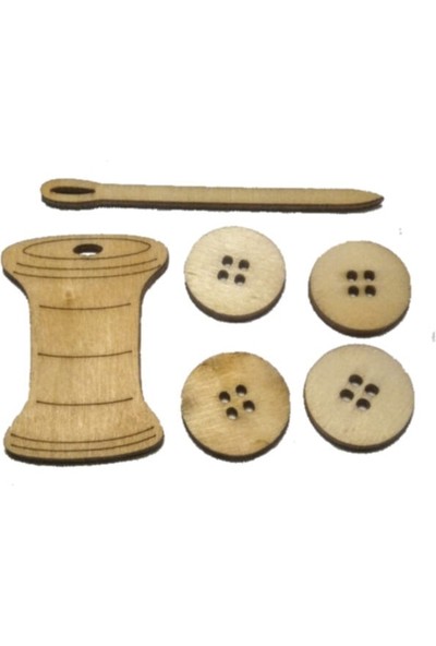 Tasula Hobi Ahşap Kapı Süsü 4x5,5 cm - DIK57