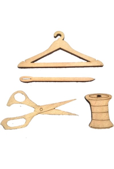 Tasula Hobi Ahşap Kapı Süsü 8,5x4 cm - MAK568