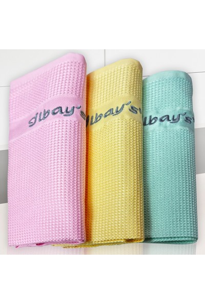 Orijinal Sultan İlbays Fabrika Satış Mağazası 3'lü Mikrofiber Temizlik Bezi
