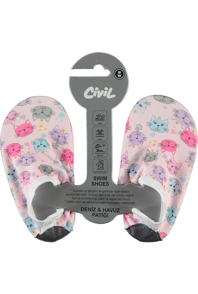 Civil Kız Çocuk Deniz ve Havuz Ayakkabısı 18-26 Numara Pudra Pembe Civil Kız Çocuk Deniz ve Havuz Ayakkabısı 18-26 Numara Pudra Pembe