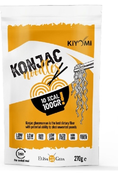Kiyomi Shirataki Konjac Noodle - 270 gr x 10'lu Kiyomi Shirataki Konjac Noodle - 270 gr x 10'lu