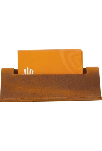 Halifax Deri Masaüstü Kartvizitlik Camel