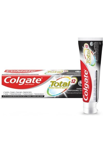 Colgate Total Profesyonel Aktif Kömür Nane Aromalı Diş Macunu 50 ml Colgate Total Profesyonel Aktif Kömür Nane Aromalı Diş Macunu 50 ml