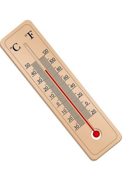 Yyb Termometre Oda Sıcaklık Ölçer Ahşap 3.5X15 cm