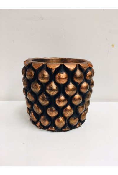 Bi Kaktüs Dünyası Kahverengi Saksı