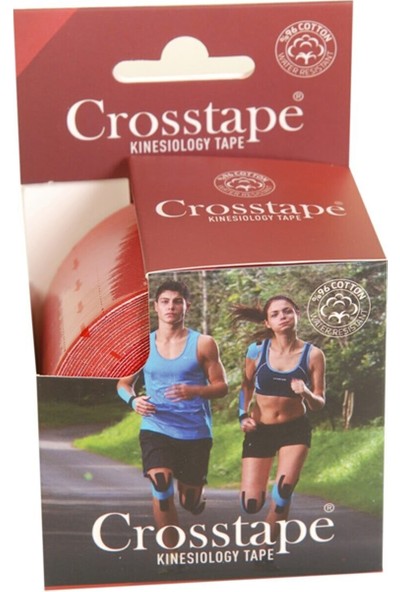 Kinesio Tape Crosstape Kinesio Kırmızı Renk 5cm x 5 M Sporcu Bandı Kinesio Tape Crosstape Kinesio Kırmızı Renk 5cm x 5 M Sporcu Bandı