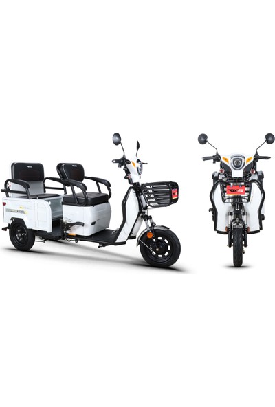 Rks Xigma Plus Üç Tekerli Elektrikli Scooter Kabinli Beyaz