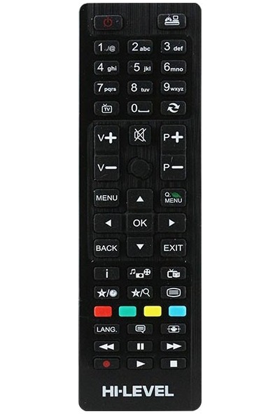 Hı-Level Siyah Tuşlu Lcd*led Tv Kumanda Hı-Level Siyah Tuşlu Lcd*led Tv Kumanda