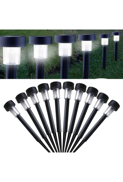 E.O.T. Solar Güneş Enerjili Bahçe Lambası Plastik Saplama 10'lu