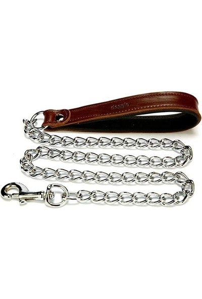 Doggie Comfort Deri Zincirli Köpek Gezdirme Tasması Medium Kahverengi 4X110 cm Doggie Comfort Deri Zincirli Köpek Gezdirme Tasması Medium Kahverengi 4X110 cm