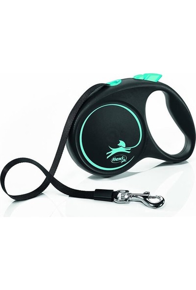 Flexi Black Design Şerit Otomatik Gezdirme Tasması Mavi (M) 5m Flexi Black Design Şerit Otomatik Gezdirme Tasması Mavi (M) 5m