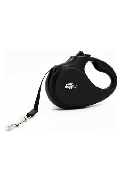 Doggie Otomatik Uzatma Tasması Master Siyah L-50 kg 5 mt