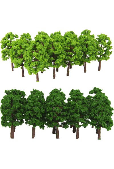 Strade Store 1: 150 N Ölçekli Yeşil Model Ağacı Düzeni Orman Diorama Manzarası Modeli 8 cm Ağaç