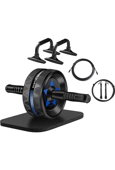Ab Rulo W / Diz Pad Tekerlek Seti Push Up Bar Karın Çekirdek Gücü Eğitimi Ab Rulo W / Diz Pad Tekerlek Seti Push Up Bar Karın Çekirdek Gücü Eğitimi